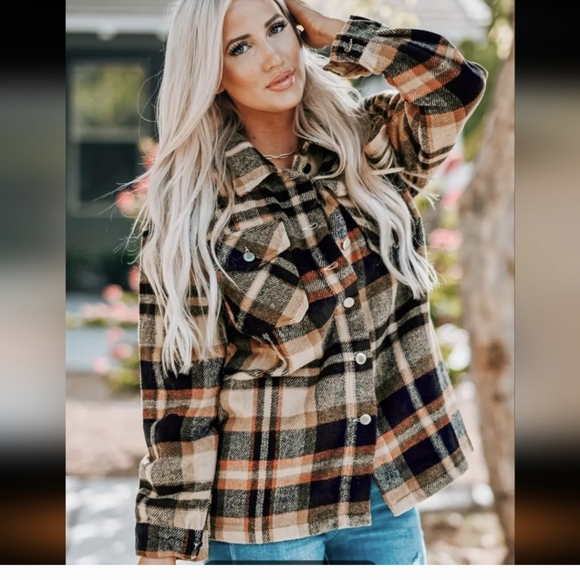 Jackets & Coats | Womens Plaid Shacket | Poshmark